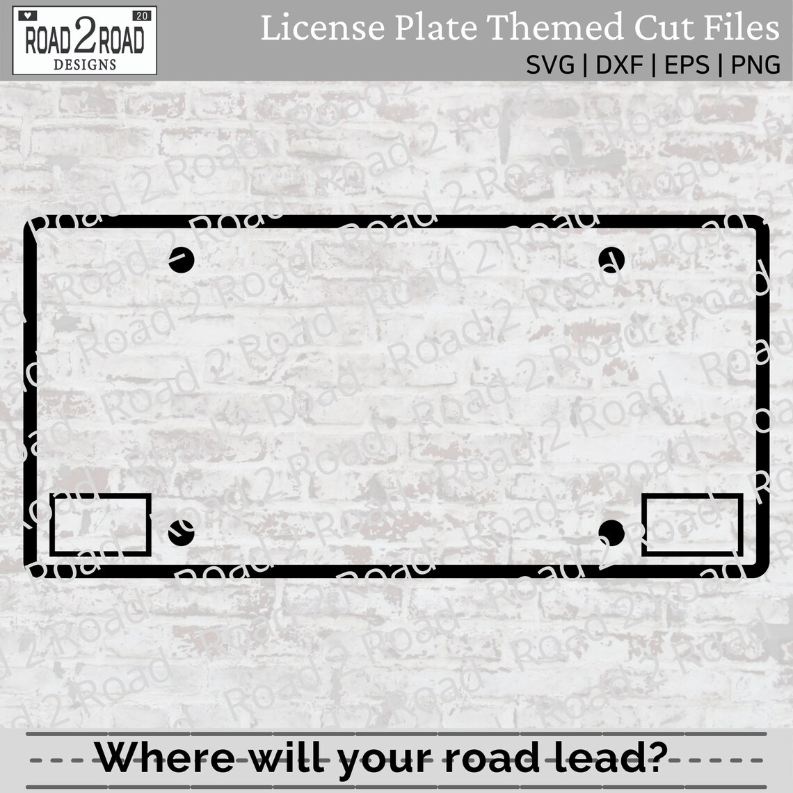 Blank License Plate SVG Downloadable Cut File Custom License - Etsy