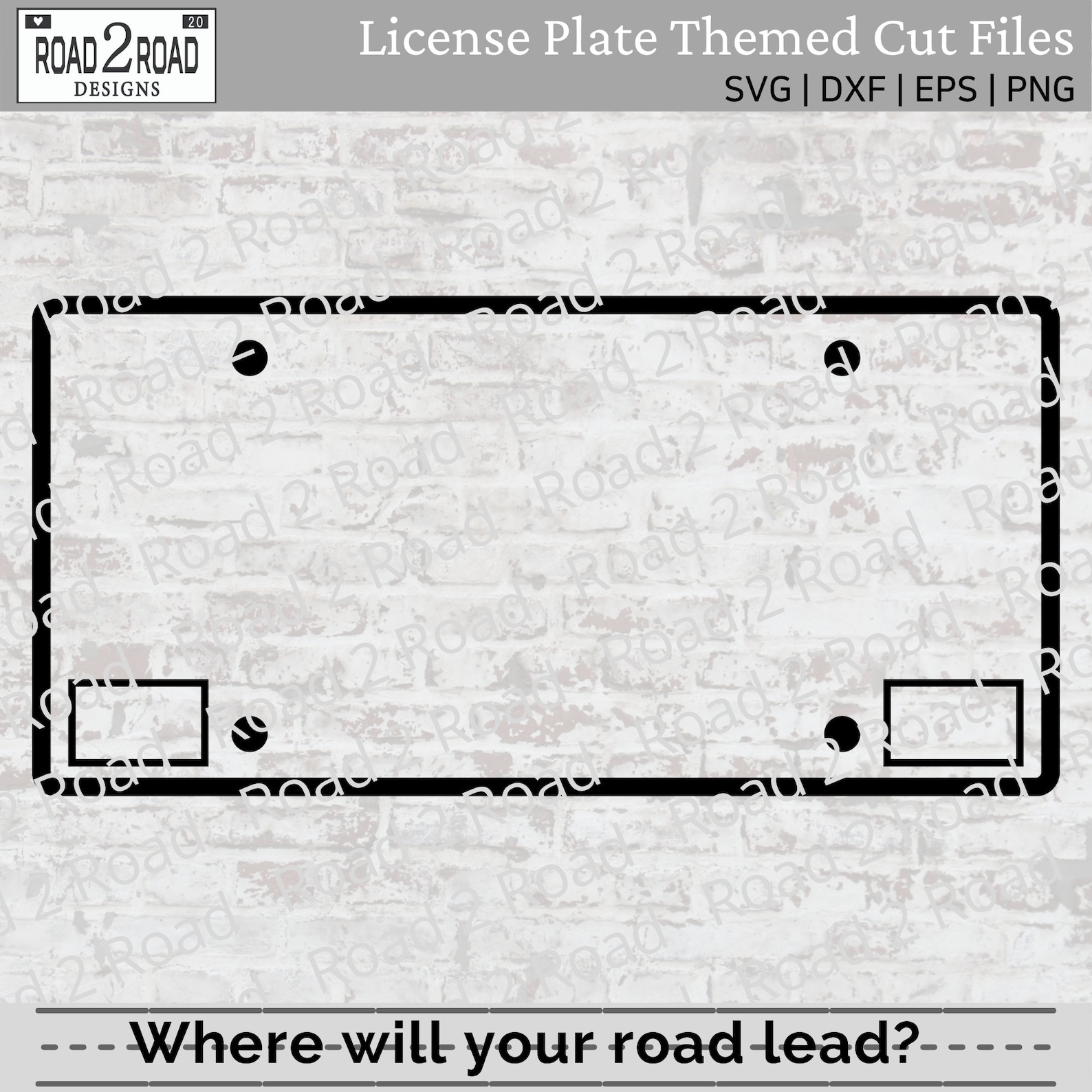 Blank License Plate SVG Downloadable Cut File - Custom License Plate ...
