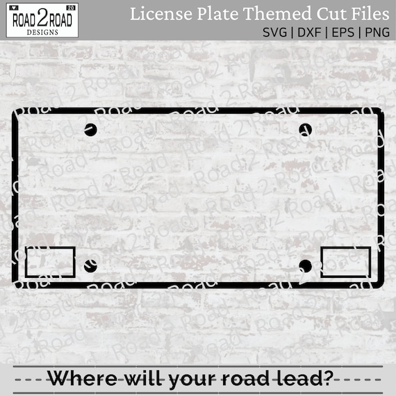 Blank License Plate SVG Downloadable Cut File Custom License - Etsy
