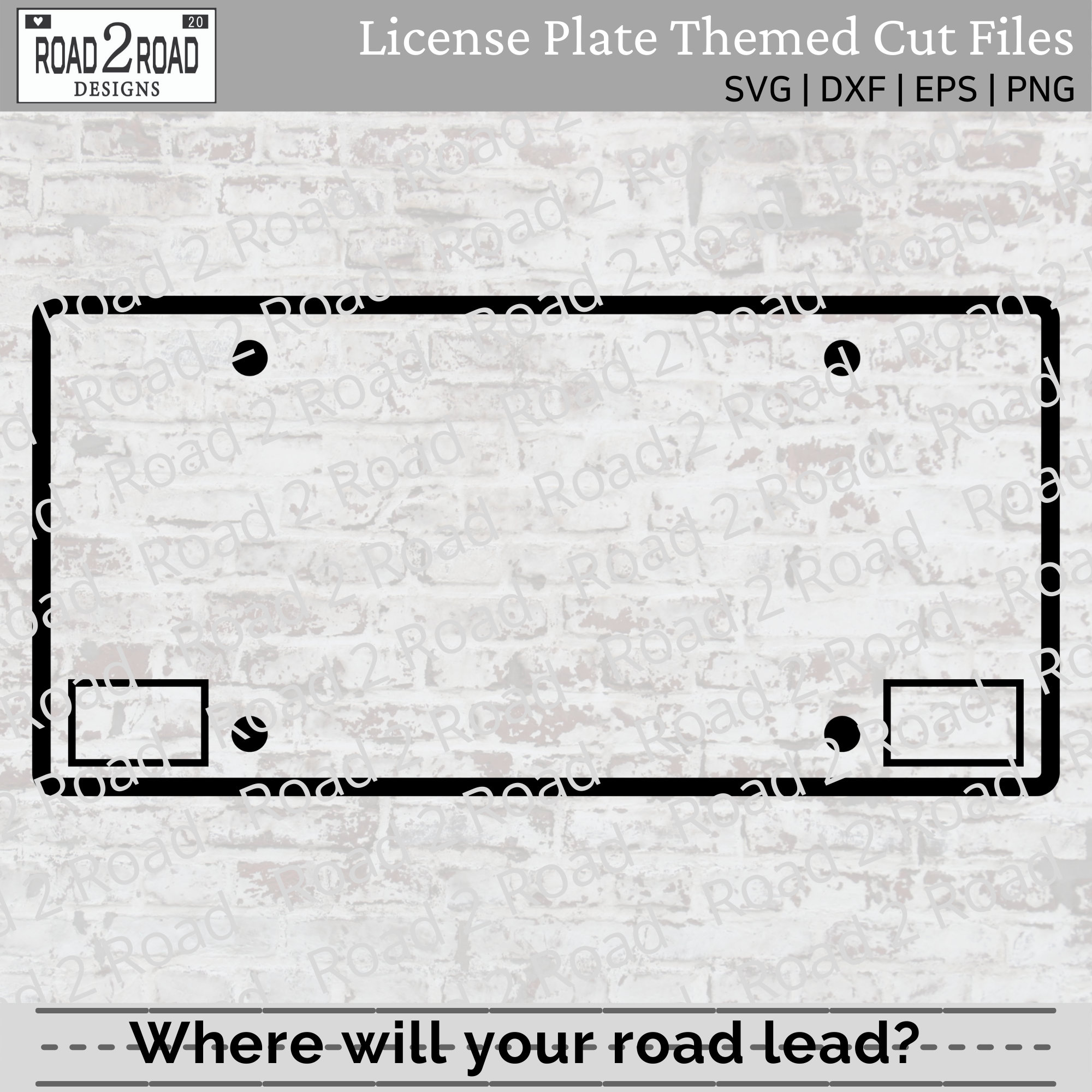 Blank License Plate SVG Downloadable Cut File Custom License - Etsy España