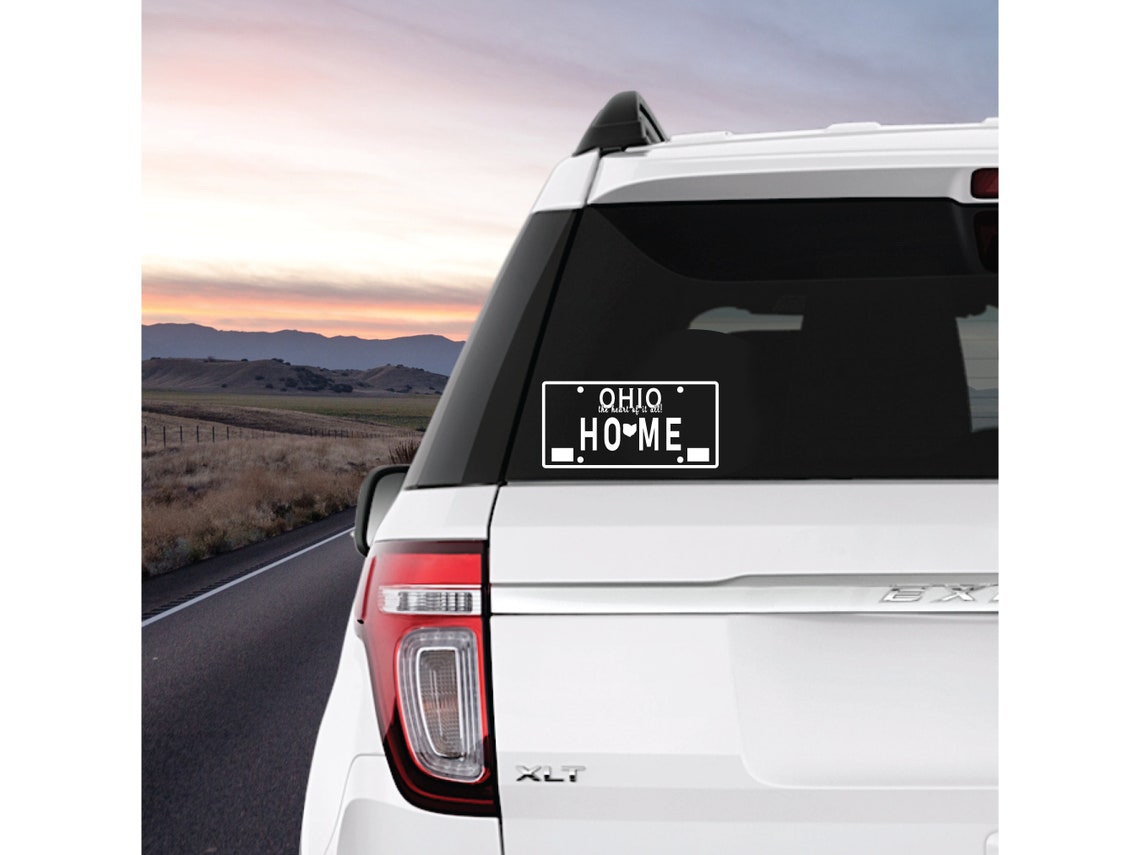 Ohio License Plate SVG Template Ohio Heart Home Love Svg | Etsy