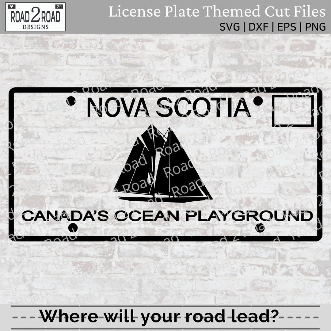 Nova Scotia Blank License Plate SVG Downloadable Cut File - Custom ...