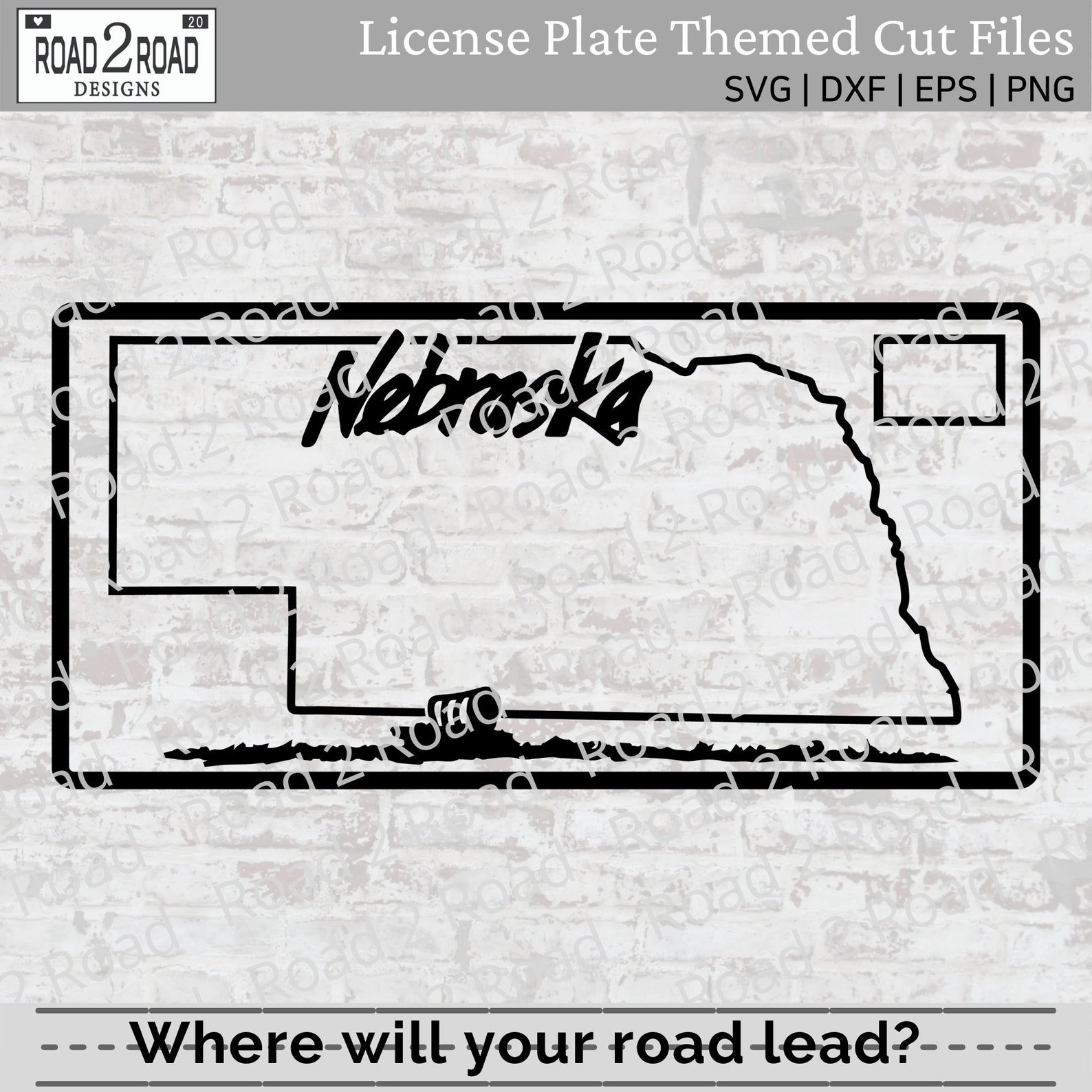 Nebraska Blank License Plate SVG Cut File Customizable NE - Etsy