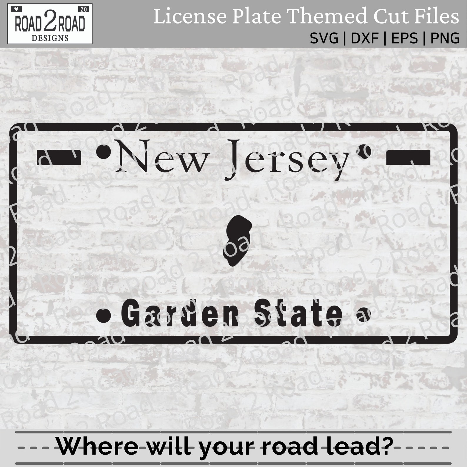New Jersey Blank License Plate SVG | New Jersey State Shape | Svg for ...