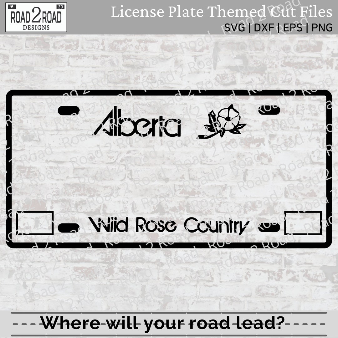 Alberta Blank License Plate SVG Downloadable Cut File - Custom License ...