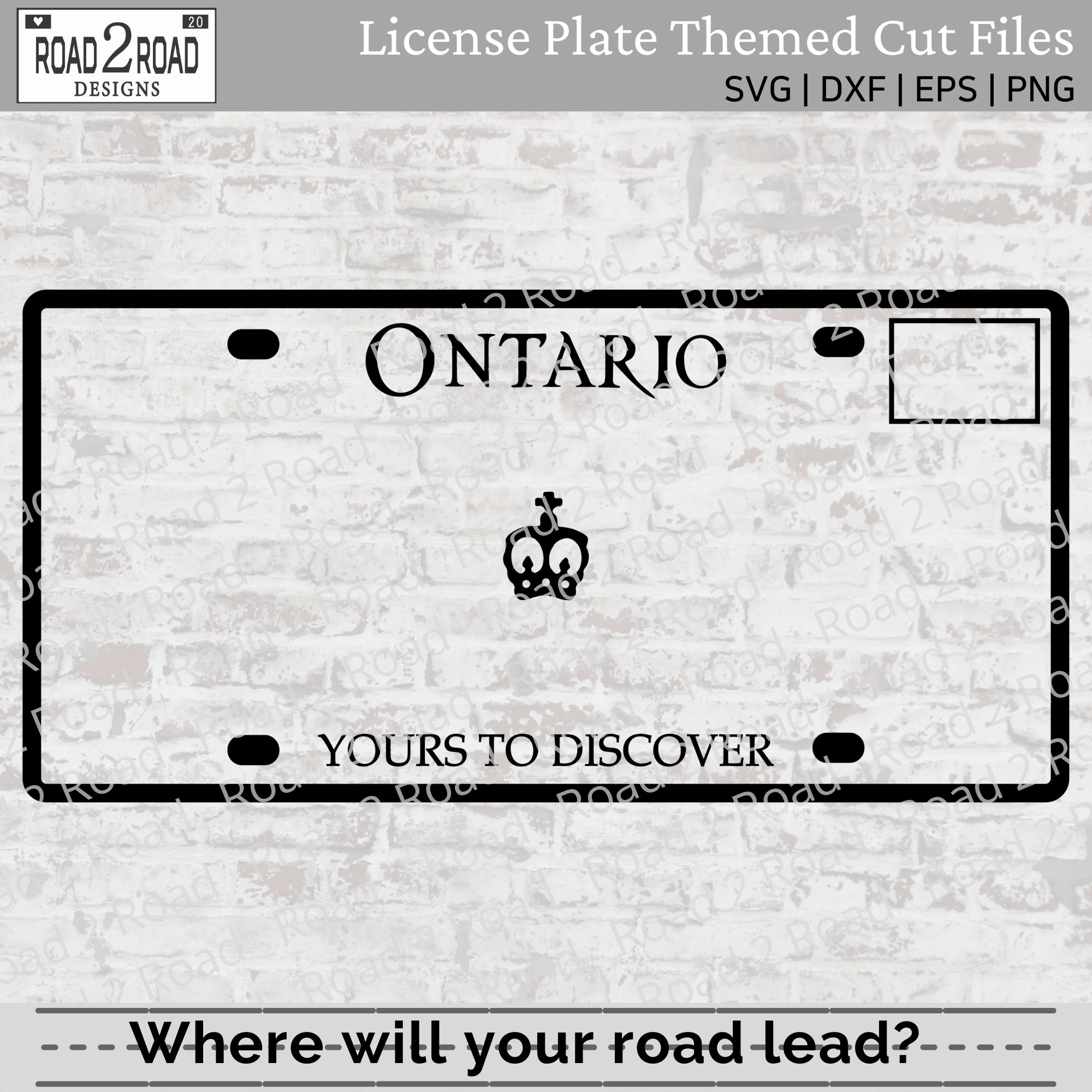 Ontario Blank License Plate SVG Downloadable Cut File - Custom License ...