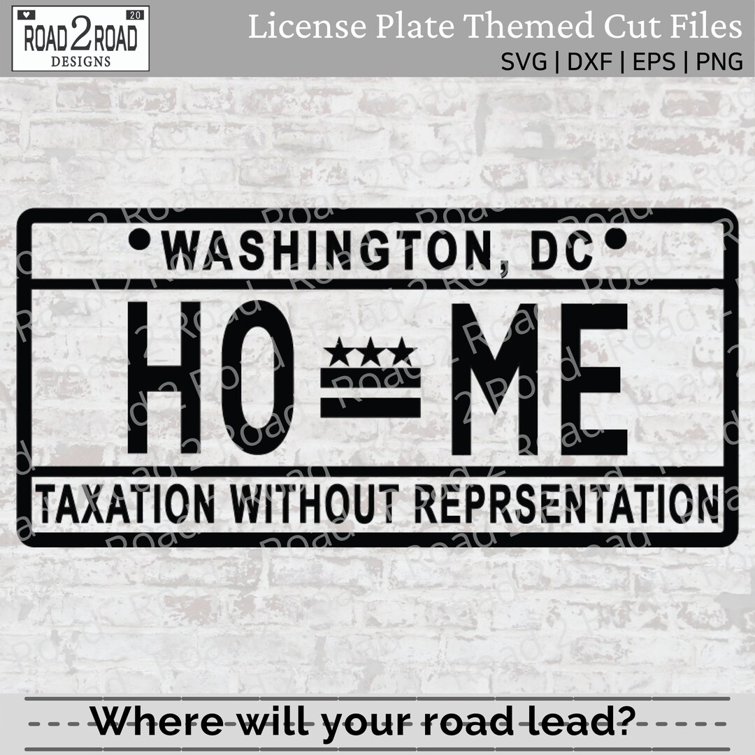 Washington DC License Plate SVG Cut File Template for Cricut - Etsy