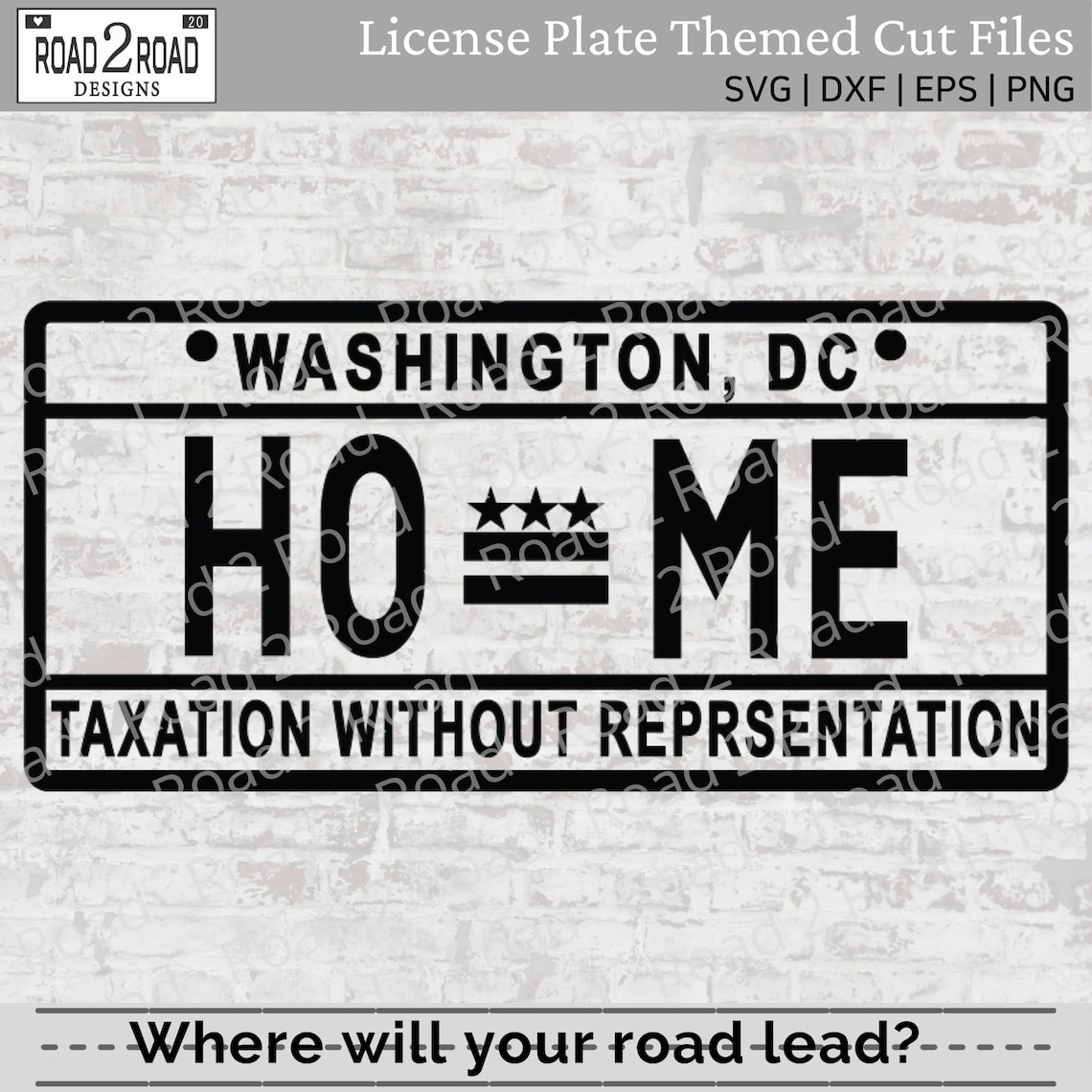 Washington DC License Plate SVG Cut File Template for Cricut | Etsy