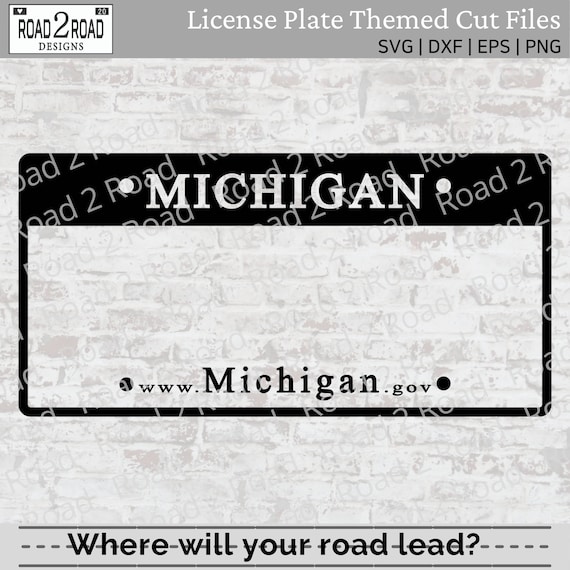 Michigan Blank License Plate SVG Customize for a Decal | Etsy