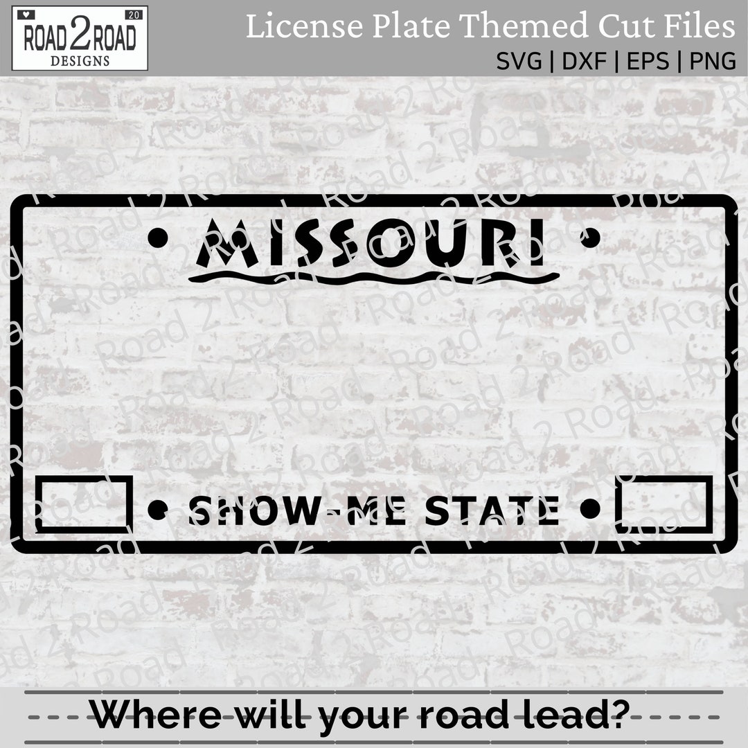 Blank missouri license plate clipart
