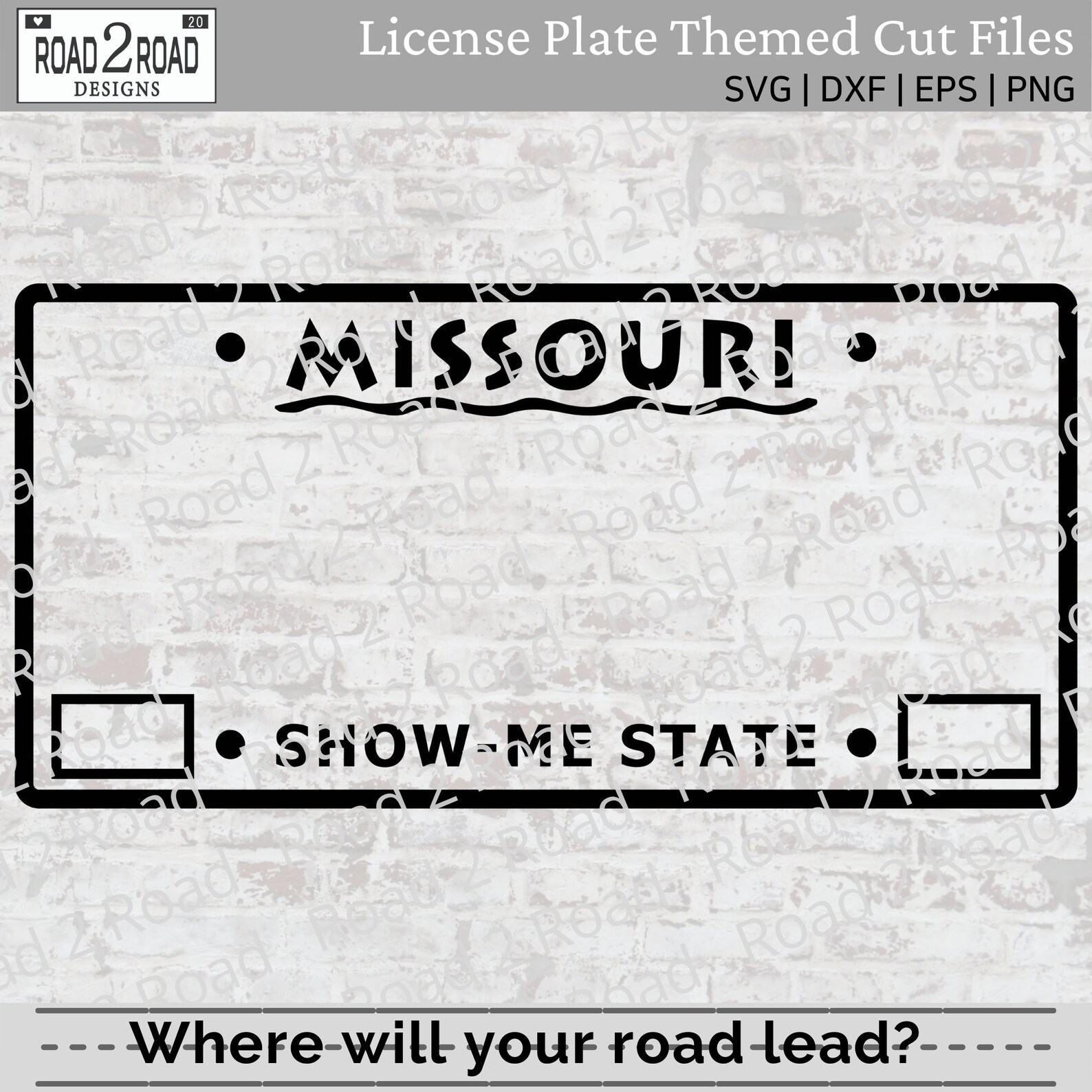 Missouri Blank License Plate SVG Downloadable Cut File MO - Etsy