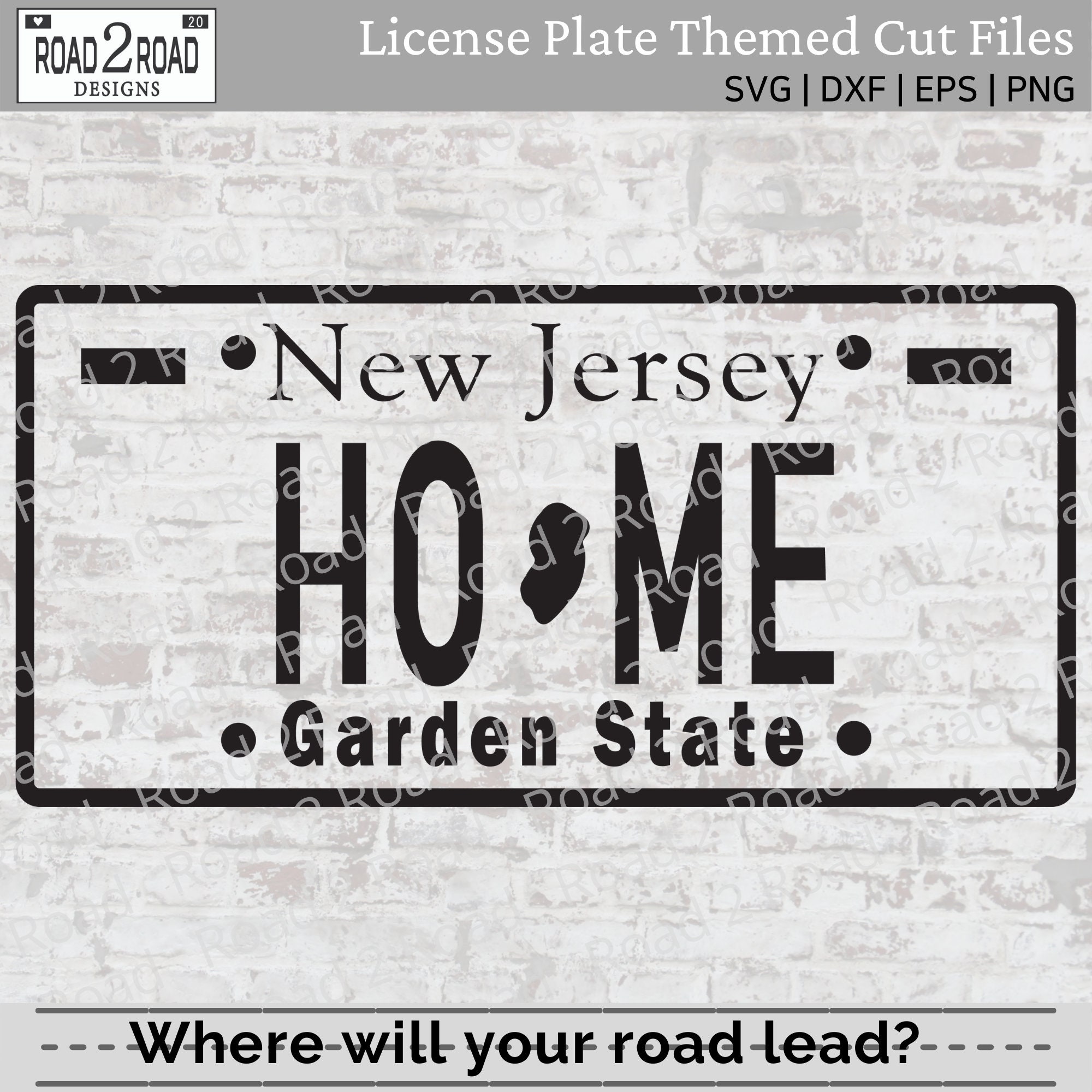New Jersey License Plate SVG New Jersey State Shape Svg | Etsy