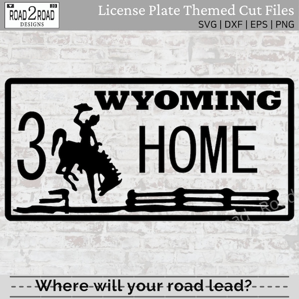 Wyoming License Plate Svg - Etsy