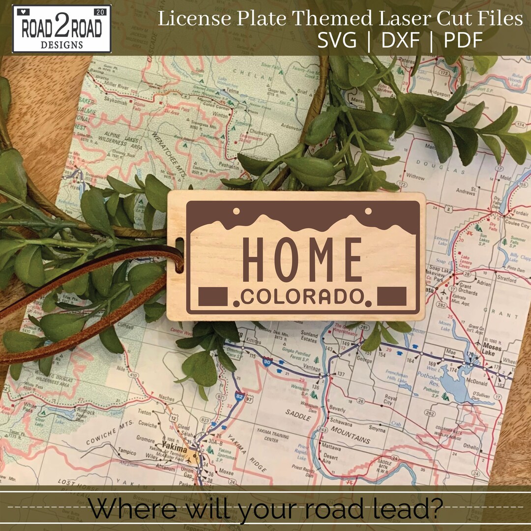 Colorado Luggage Tag Laser Cut File | Glowforge Ready | Commercial Use ...