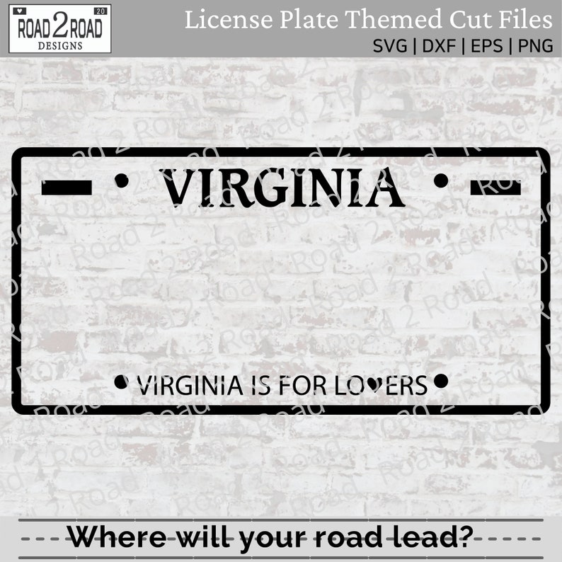 Virginia License Plate SVG Cut File - Blank Virginia Svg - Customizable ...