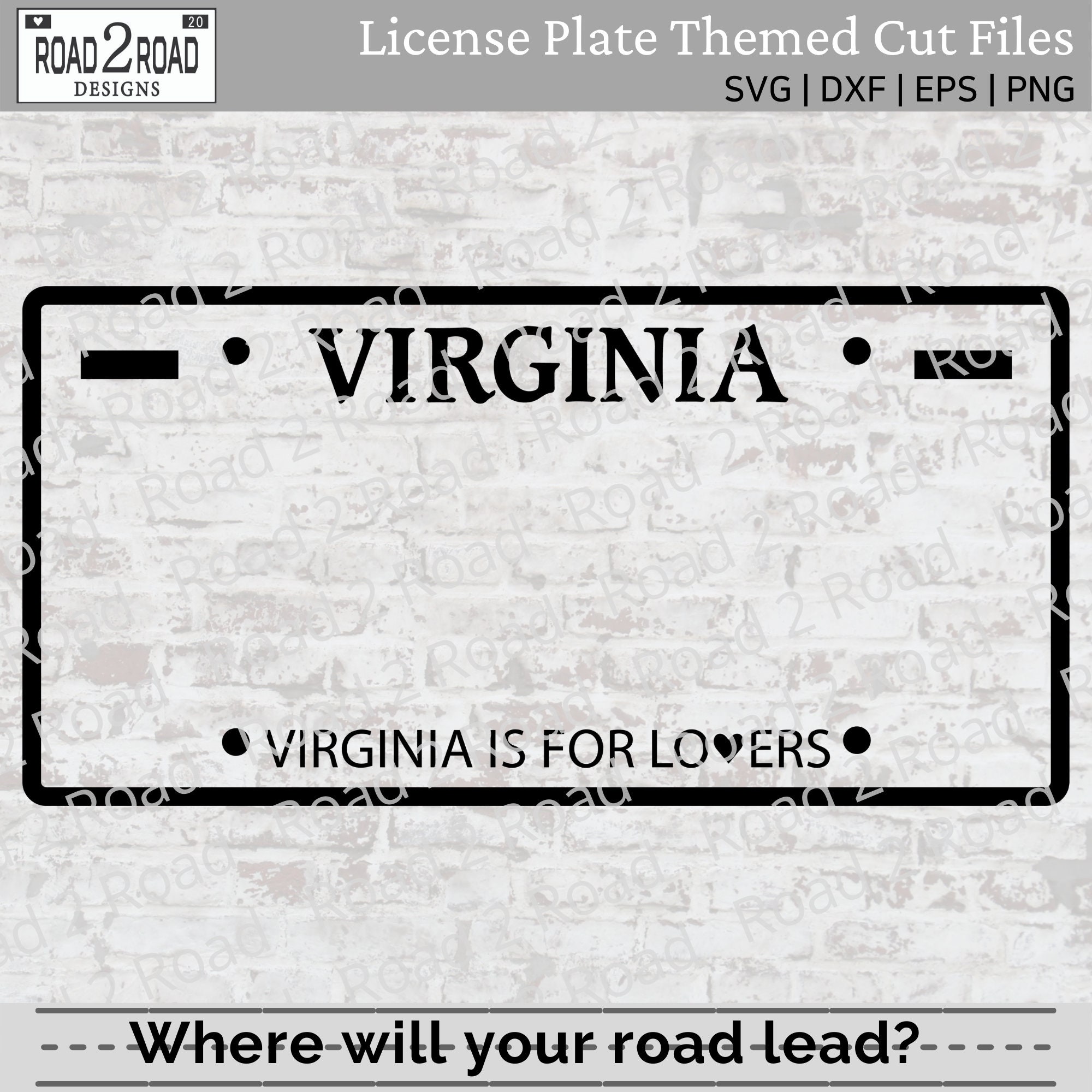 Virginia License Plate SVG Cut File Blank Virginia Svg - Etsy