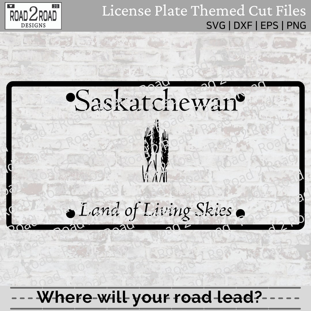Saskatchewan Blank License Plate SVG Downloadable Cut File - Custom ...