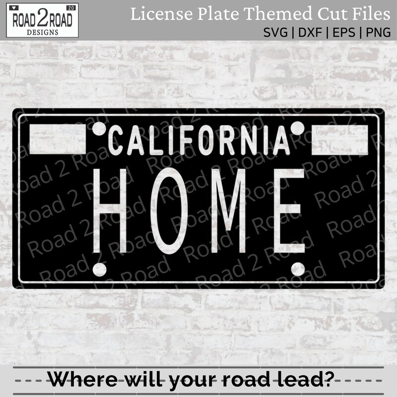 Ca License Plate Svg - Etsy