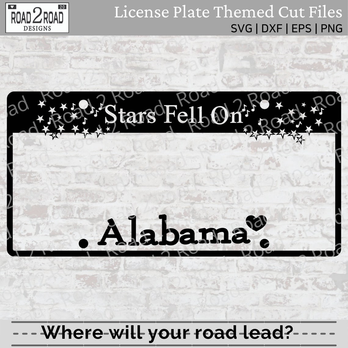 Alabama Blank Customizable License Plate SVG Vector Cut File - Etsy ...
