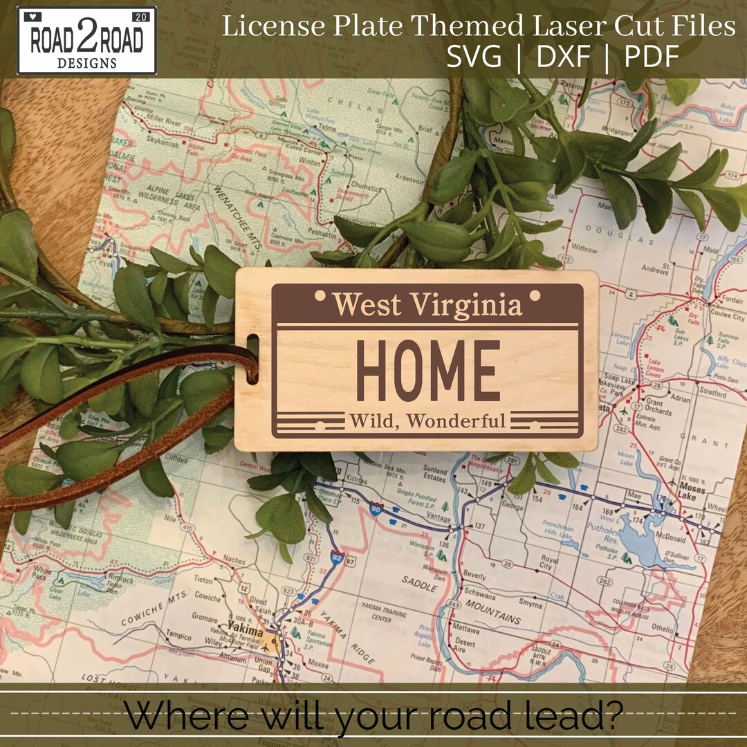 West Virginia Luggage Tag Laser Cut File | Glowforge Ready to Print ...