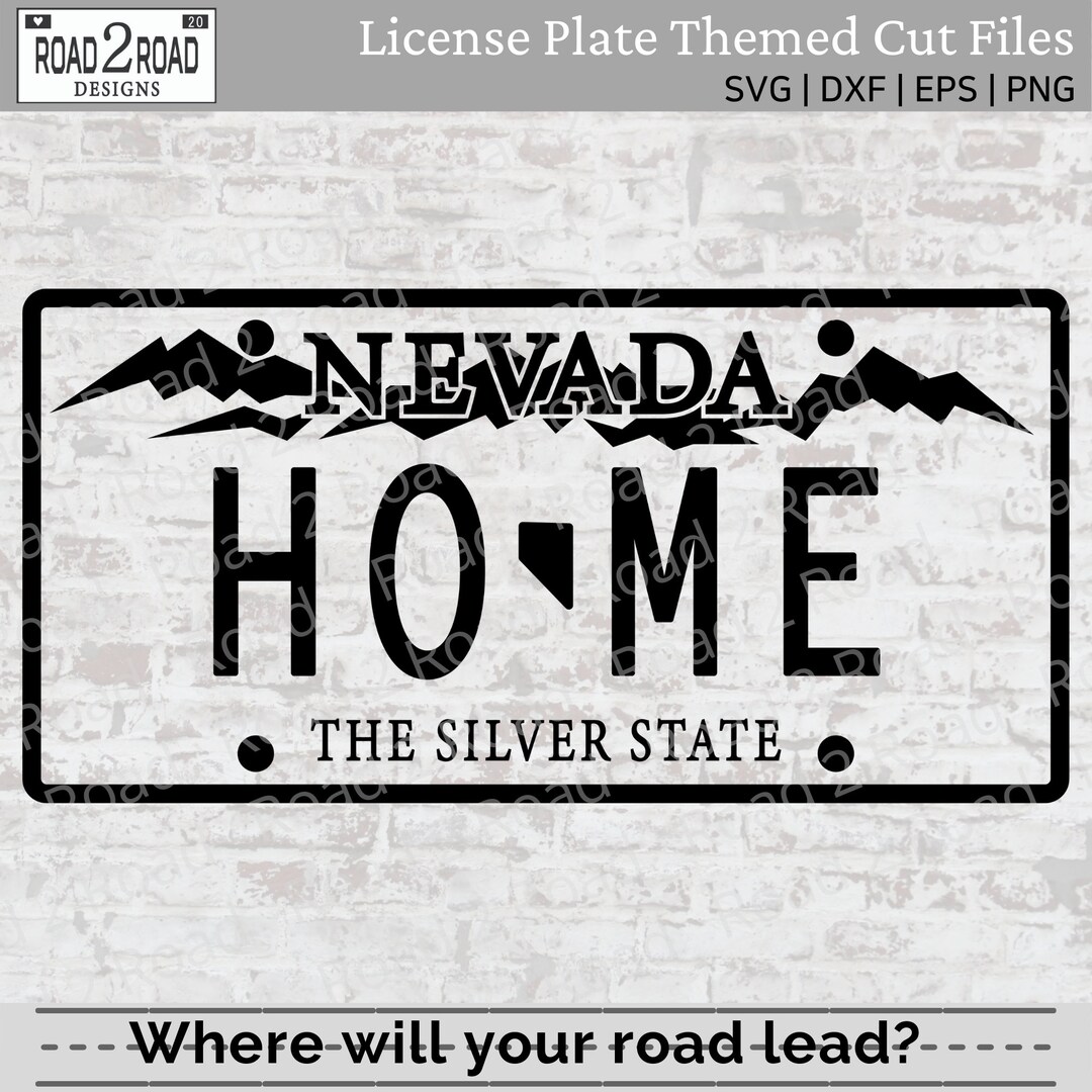 Nevada License Plate SVG Cut File | the Silver State Framed | NV Car ...