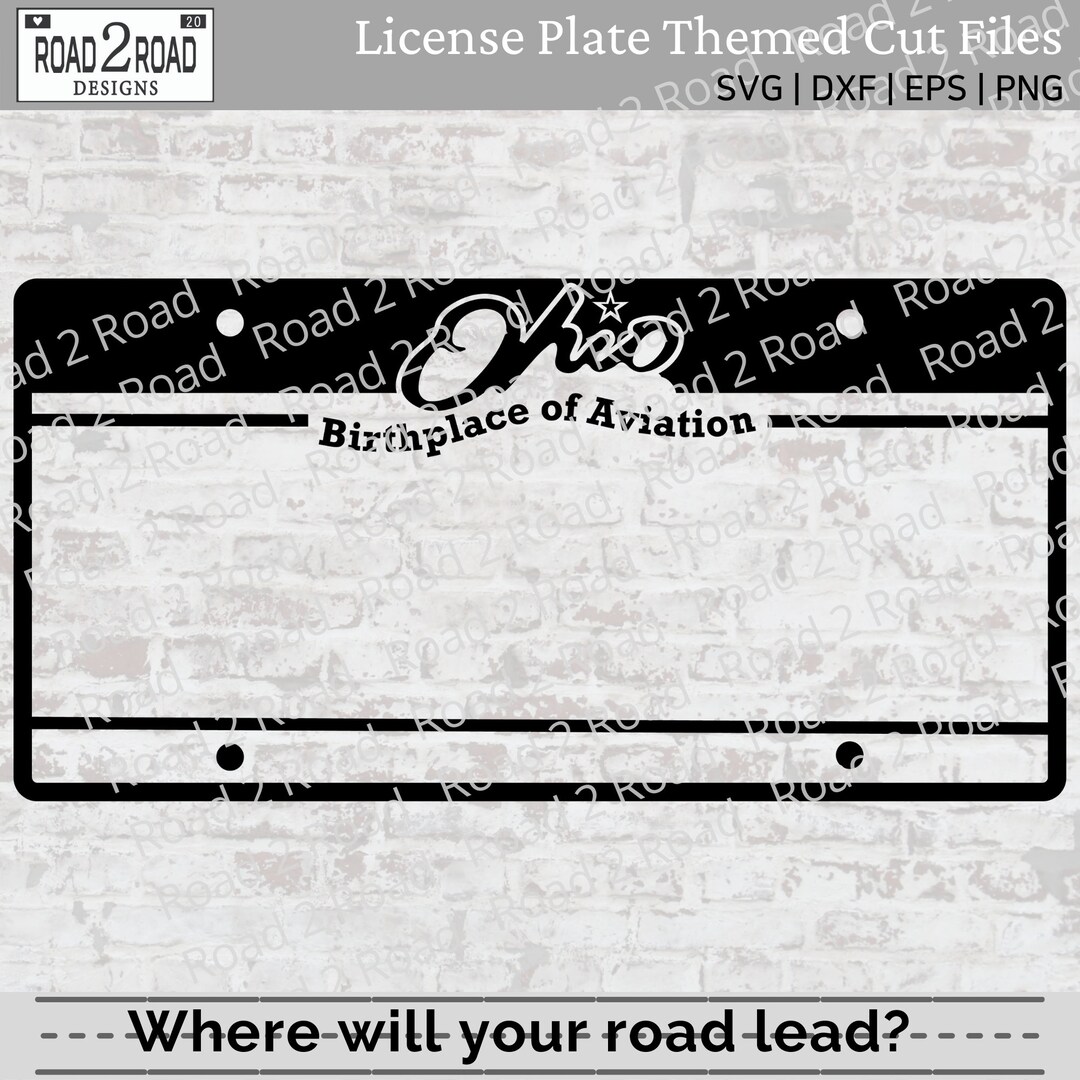 Ohio Blank License Plate SVG - Birthplace of Aviation - Ohio Template ...