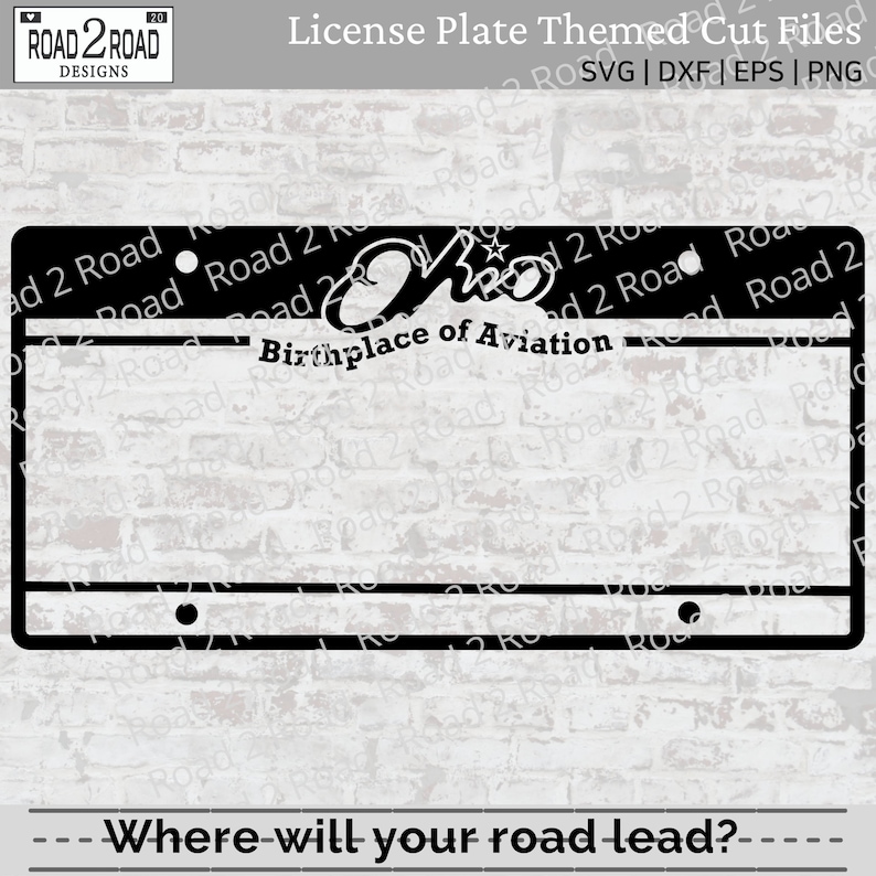Ohio Blank License Plate SVG Birthplace of Aviation Ohio - Etsy