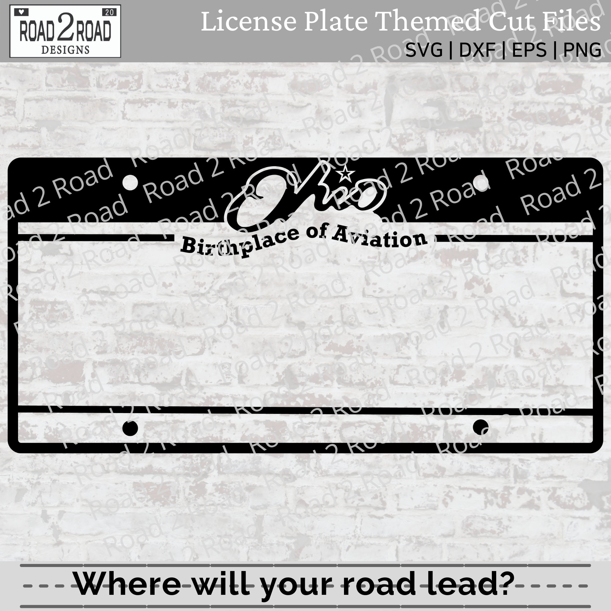 Ohio Blank License Plate SVG Birthplace of Aviation Ohio | Etsy
