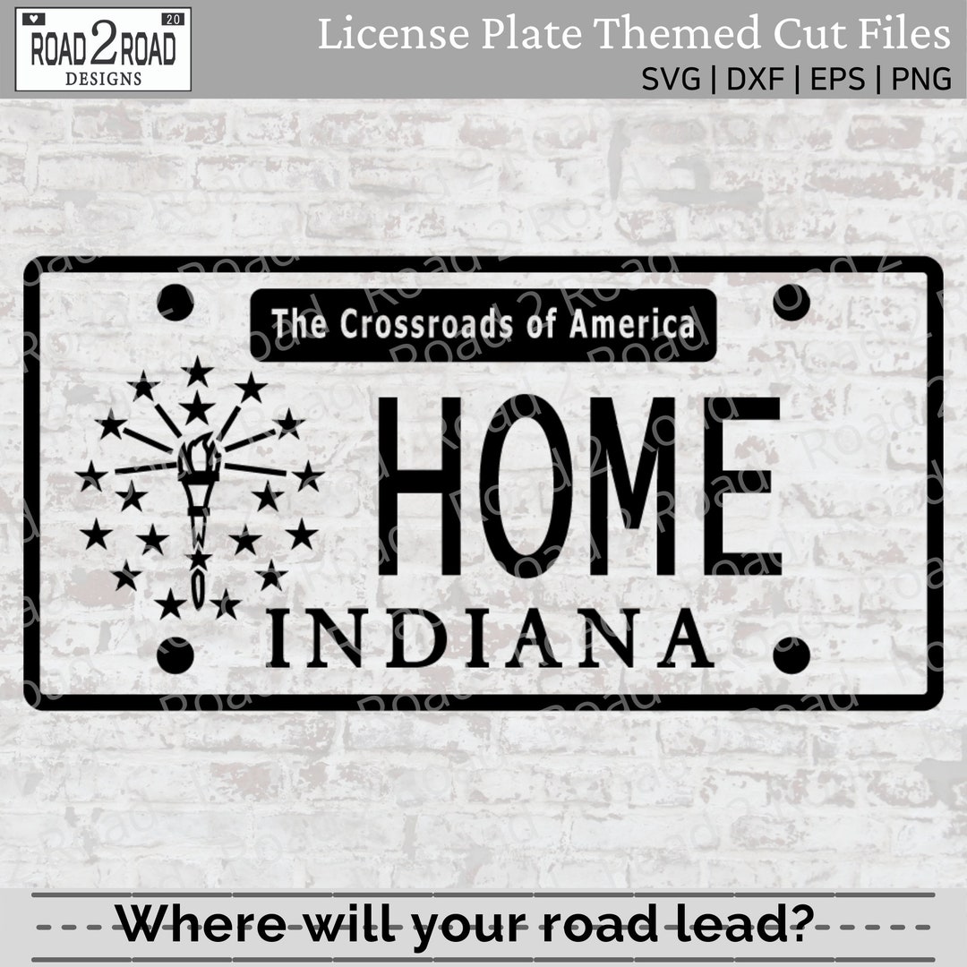 Indiana License Plate SVG Cut File - Indiana Home State Love - IN ...