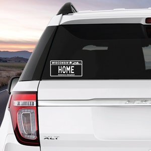 Wisconsin License Plate SVG Cut File - Car Window Decal Svg - WI is ...