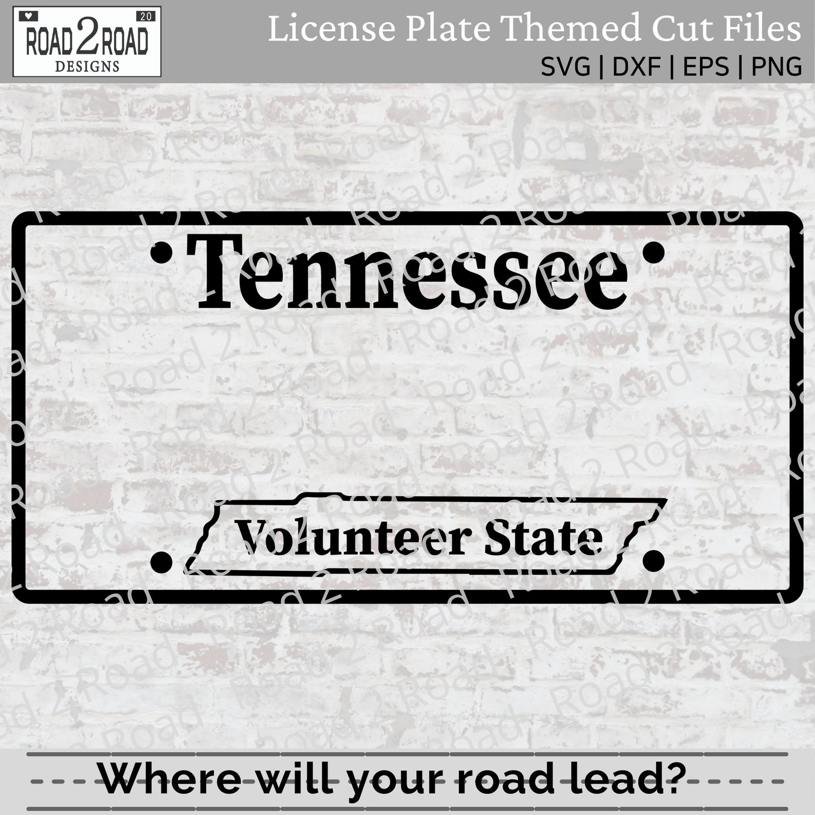 Tennessee Blank License Plate SVG / Personalizable / Customizable Tn ...
