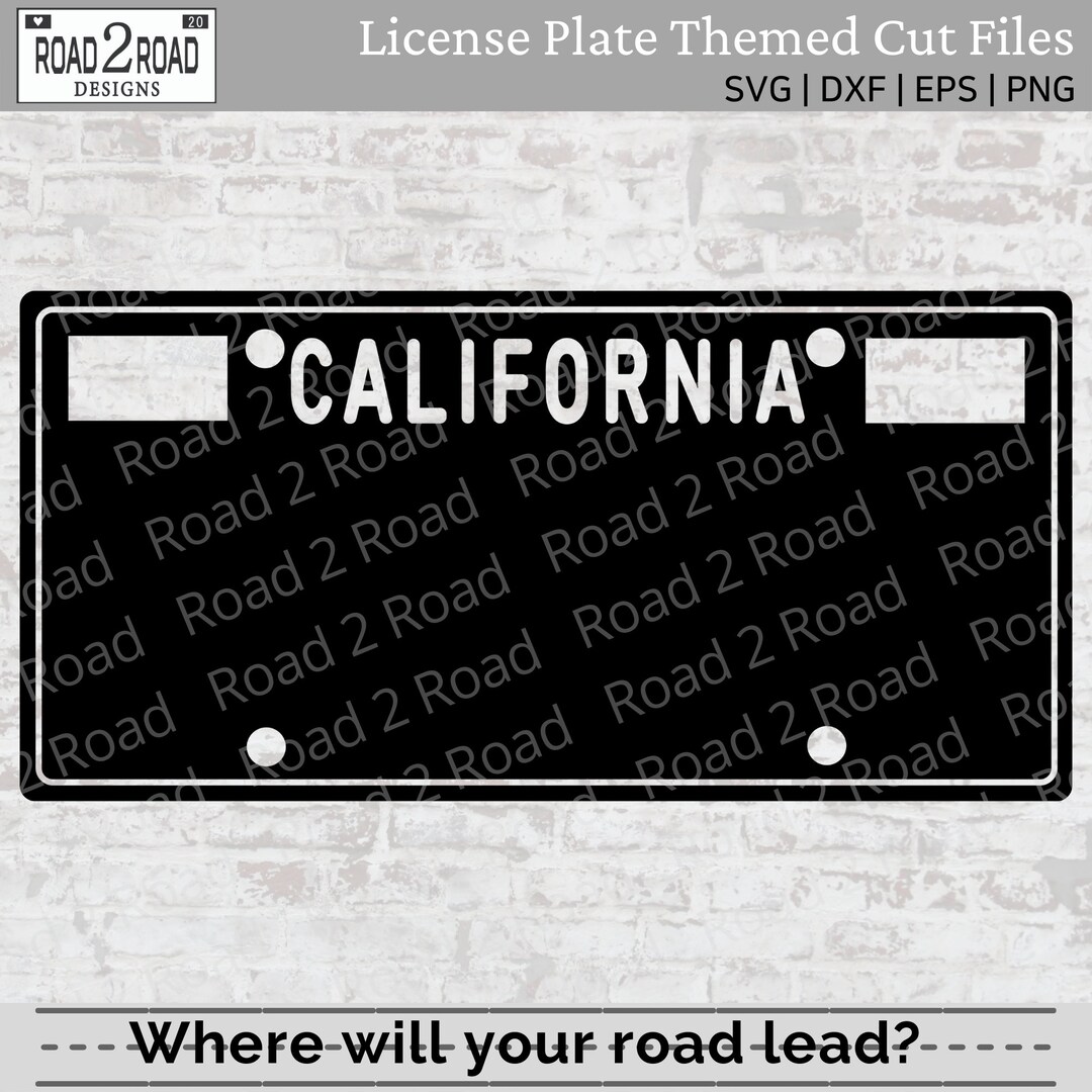 California SVG | Blank License Plate SVG Cut File | the Golden State ...