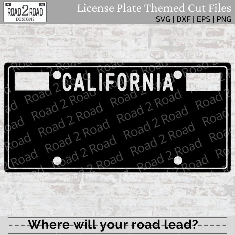 Ca License Plate Svg - Etsy