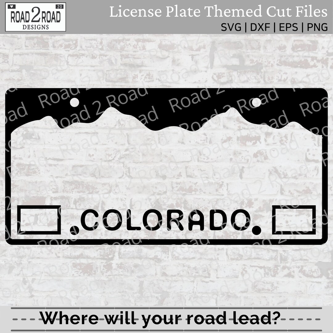 Colorado Blank License Plate SVG Cut File Cricut | Personalizable ...