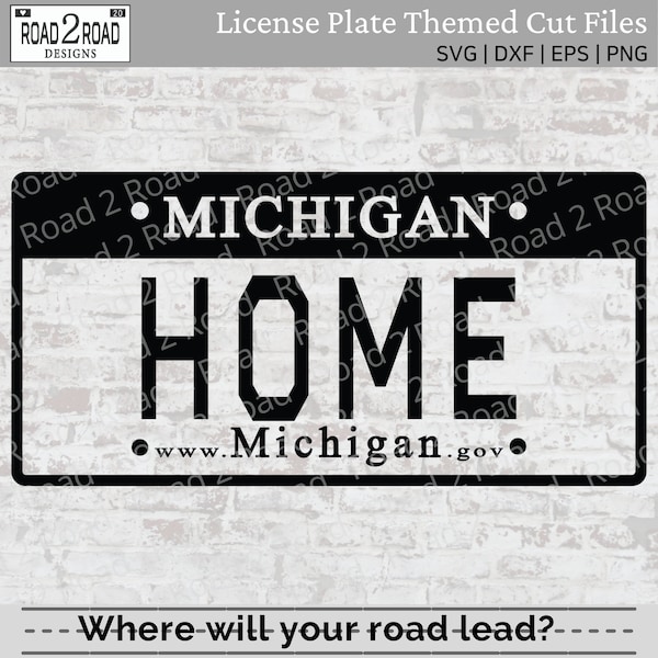 Michigan License Plate Svg - Etsy