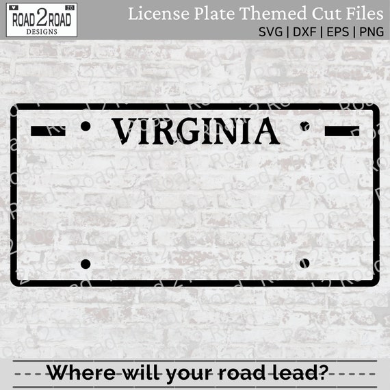 Virginia License Plate SVG Cut File Blank Virginia Svg - Etsy