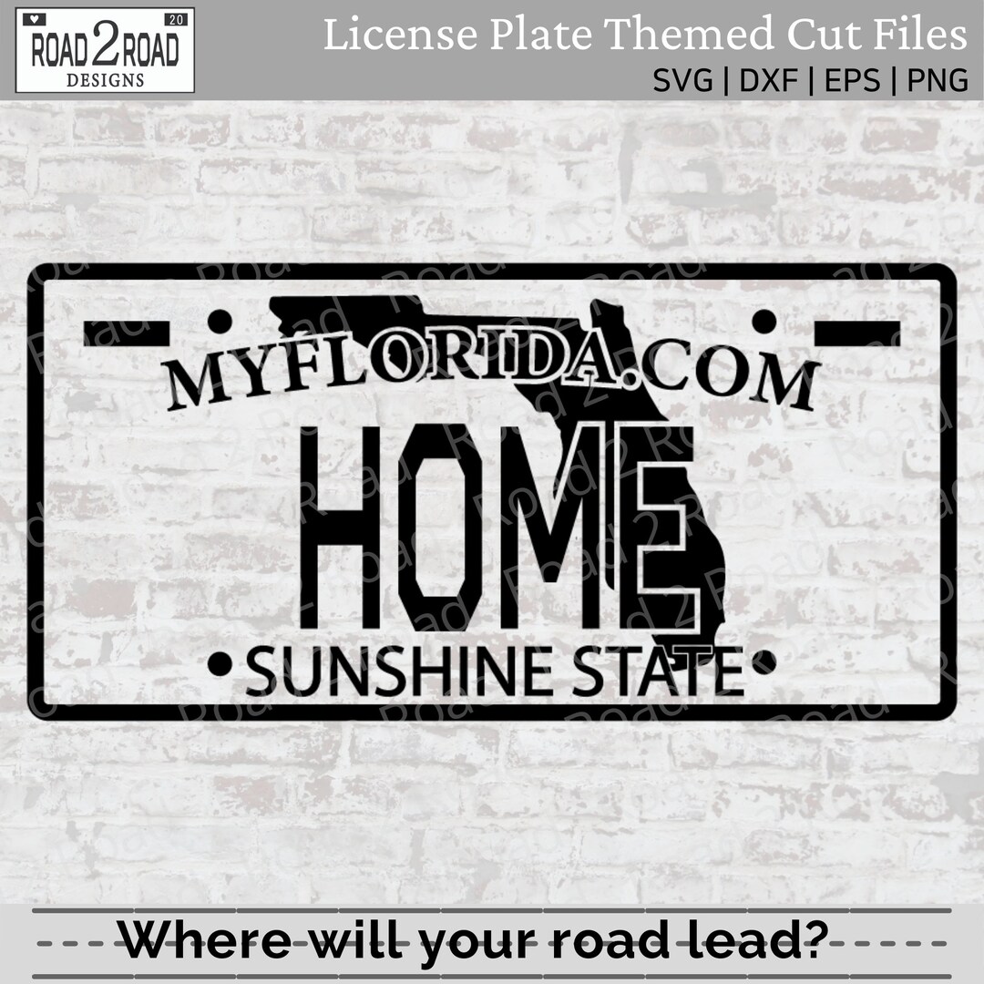 Florida License Plate SVG - Florida Home Love Svg - Doormat, Pillow, or ...