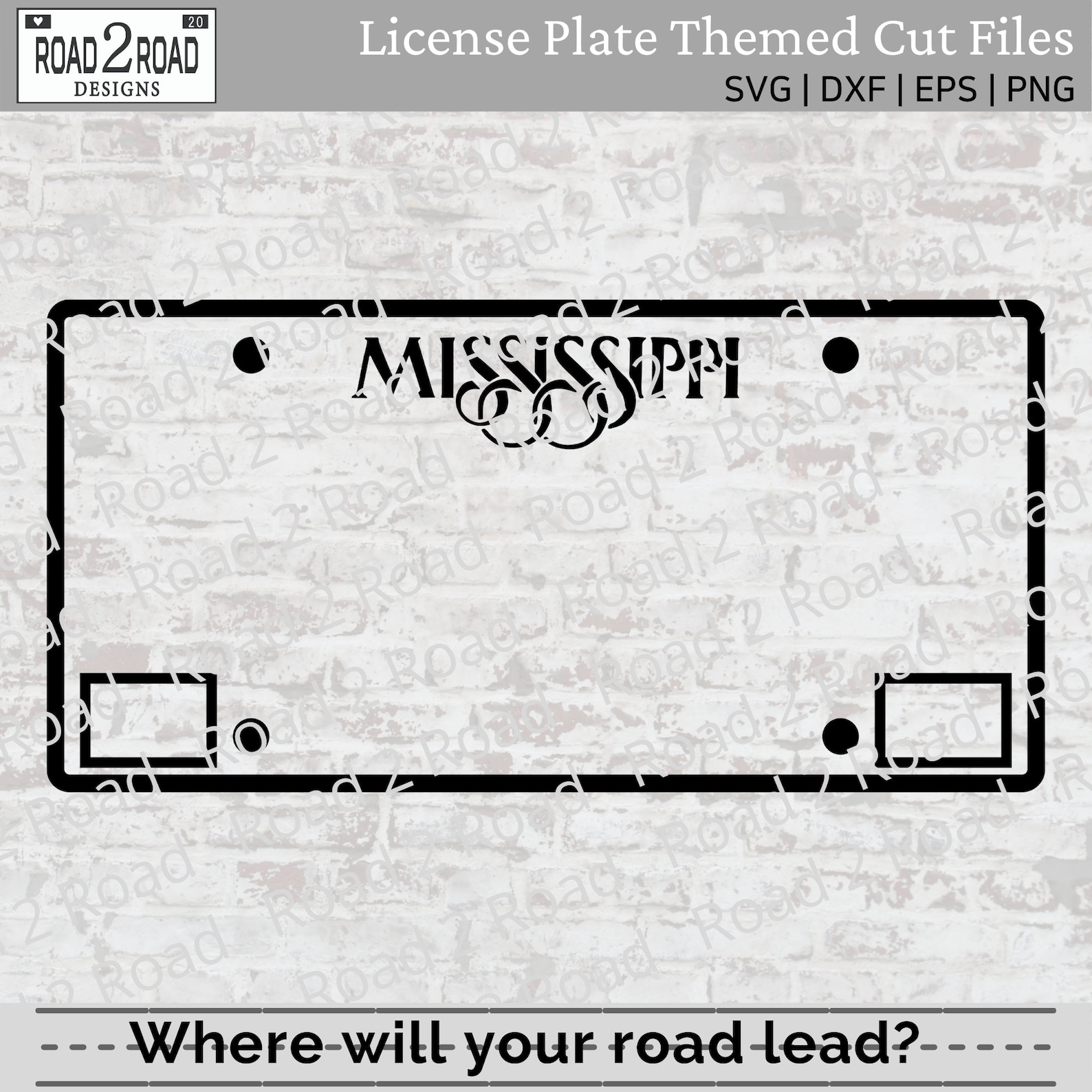 Mississippi Blank License Plate SVG Downloadable Cut File ...