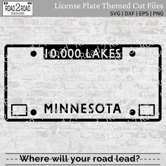 Minnesota Personalizable License Plate SVG for Cricut Cut | Etsy