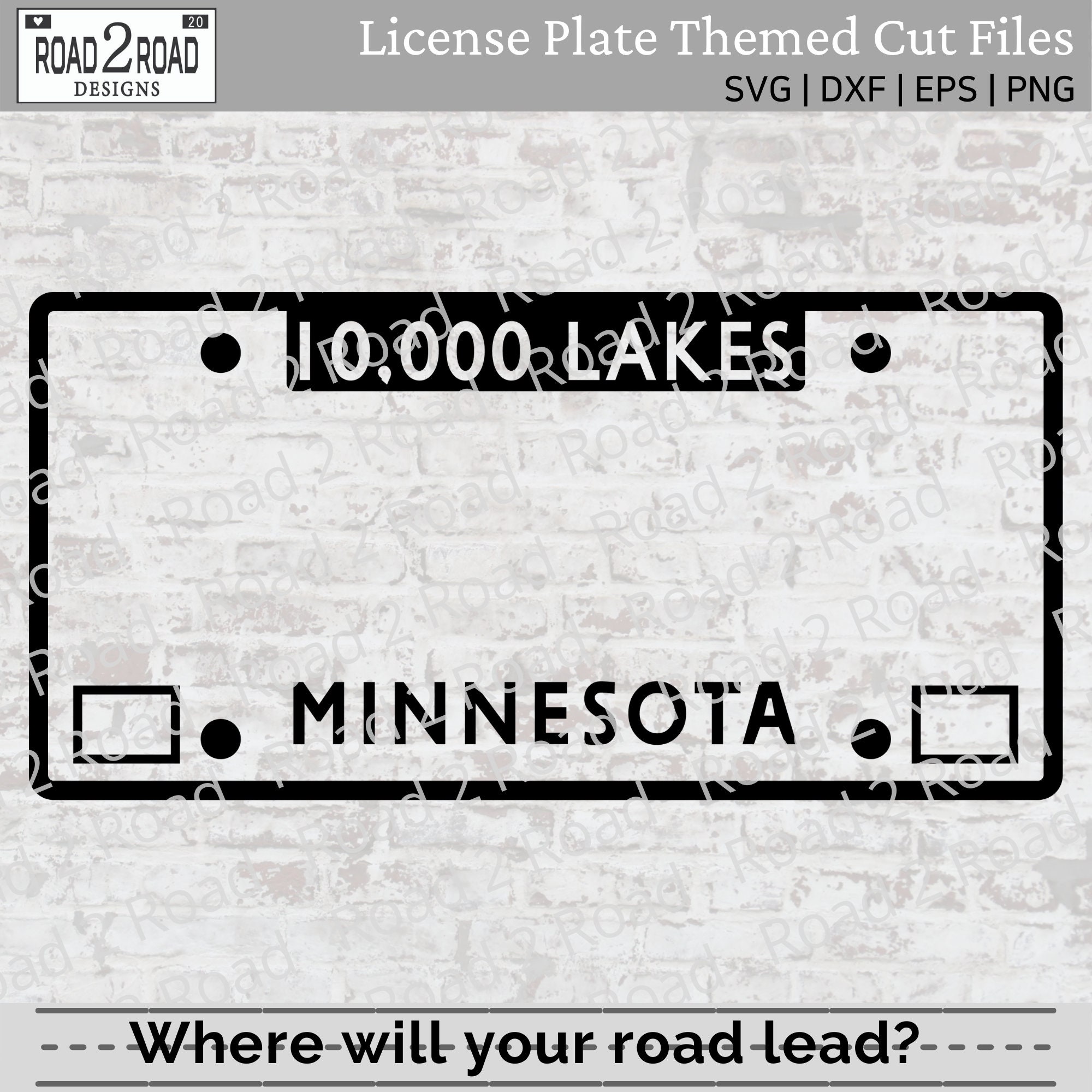 Minnesota Personalizable License Plate SVG for Cricut Cut Template MN T ...