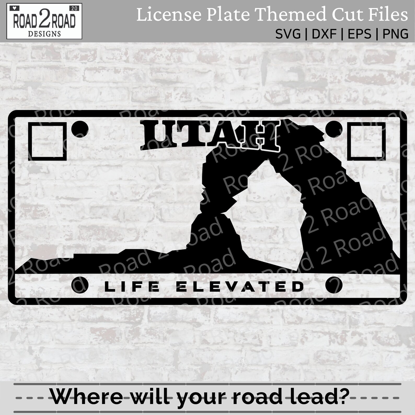 Utah Blank License Plate SVG Cut File Customizable UT - Etsy