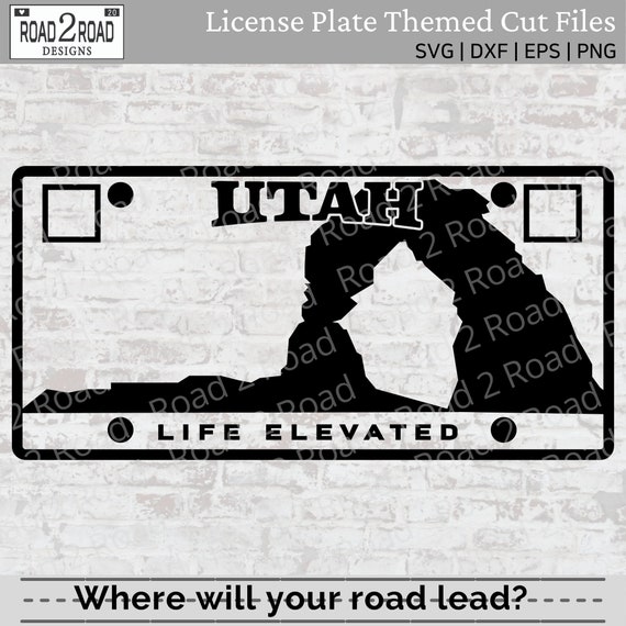 Utah Blank License Plate SVG Cut File Customizable UT - Etsy