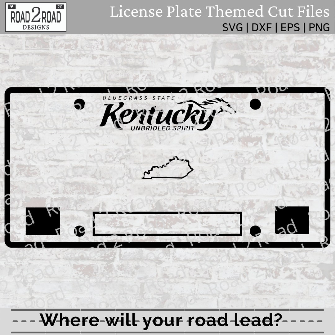 Kentucky Blank License Plate SVG | Blue Grass State SVG Cut File ...