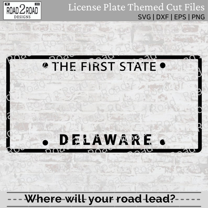 Delaware Blank SVG | DE License Plate Svg | Delaware Customizable Cut ...