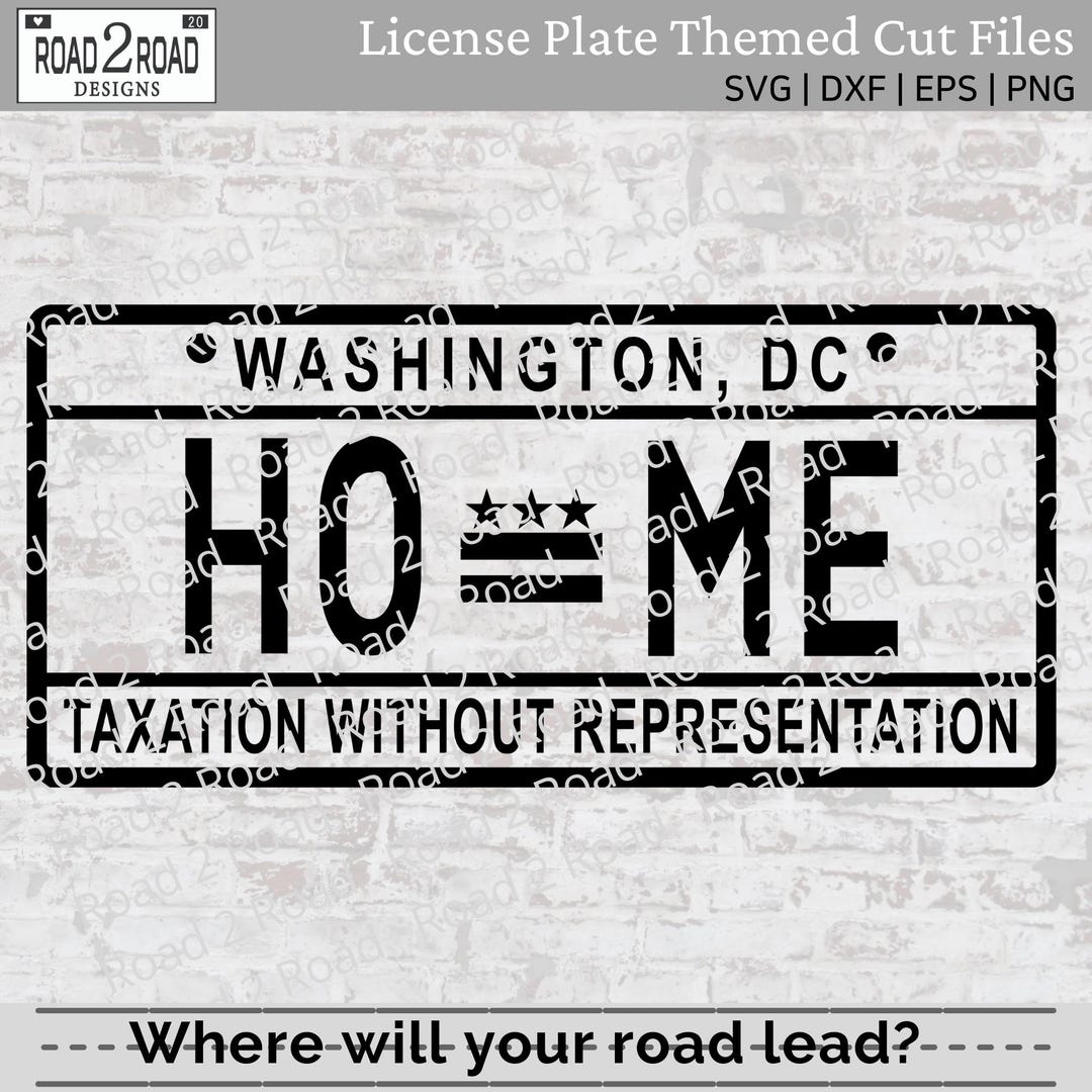 Washington, DC License Plate SVG Cut File Template for Cricut | WA Dc ...