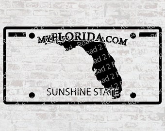 Blank Florida License Plate Template - Etsy