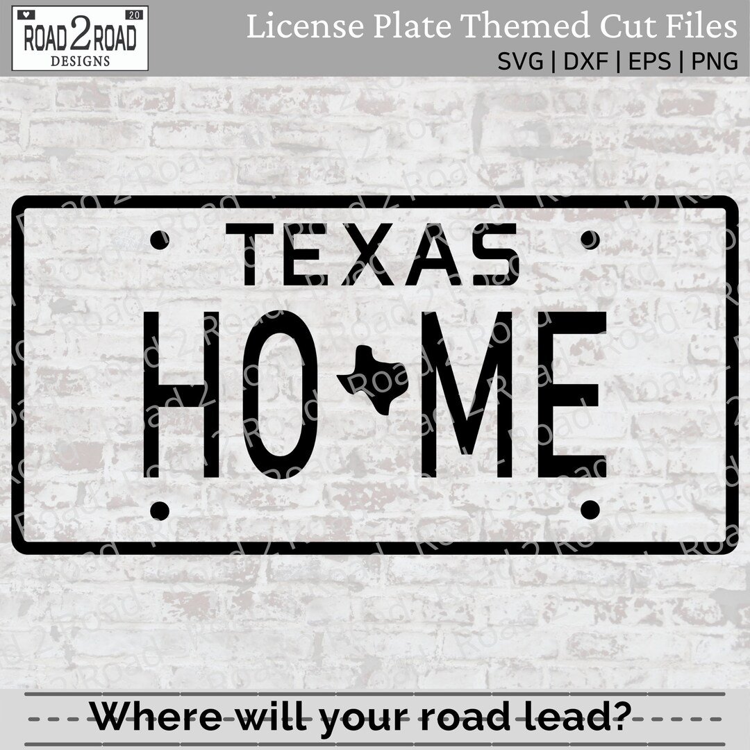 Texas License Plate SVG - Car Window Decal SVG - Texas Home State Shape ...