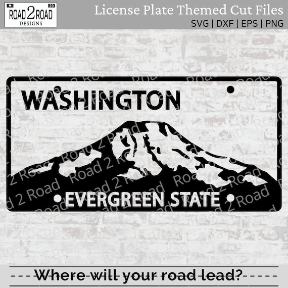 Blank Washington License Plate SVG Washington State Love - Etsy