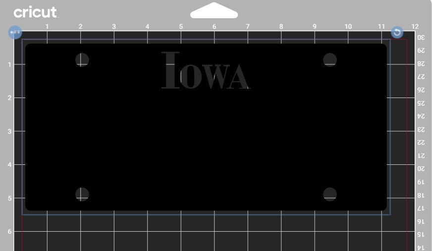 Iowa Blank Blackout Customizable License Plate SVG Cut File - Etsy.de