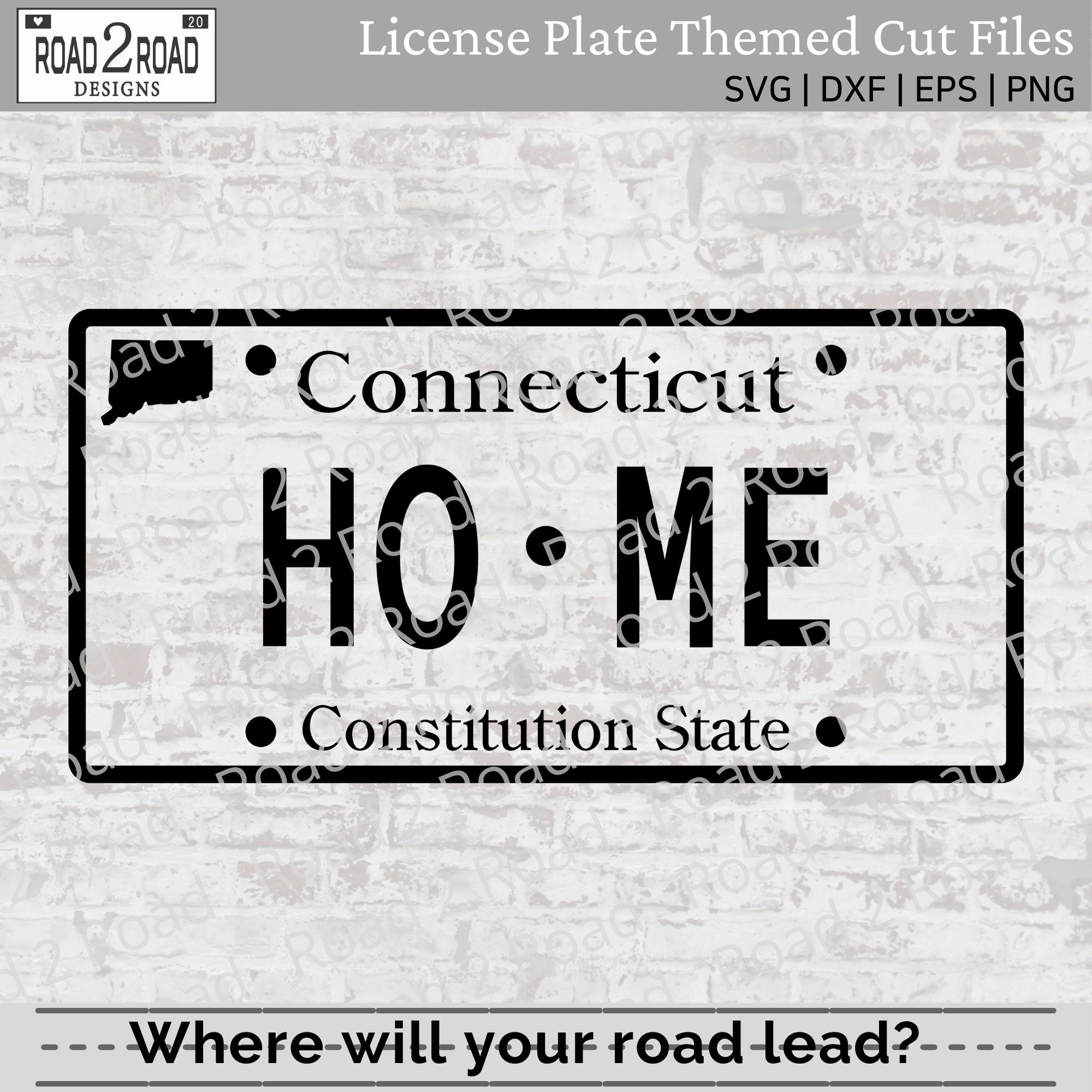 Connecticut Home License Plate SVG Svg for Cricut Cut - Etsy